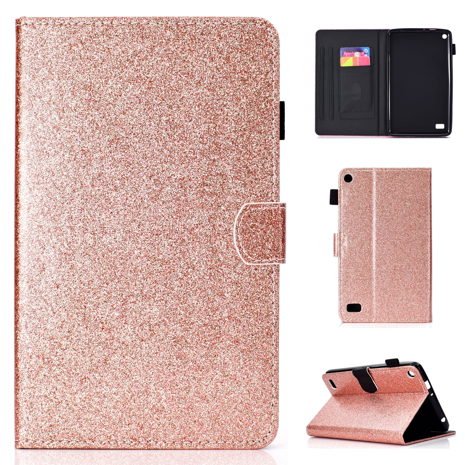 Fire 7 2015 Case (5th Generation ONLY), Allytech Glitter Leather Slim ...
