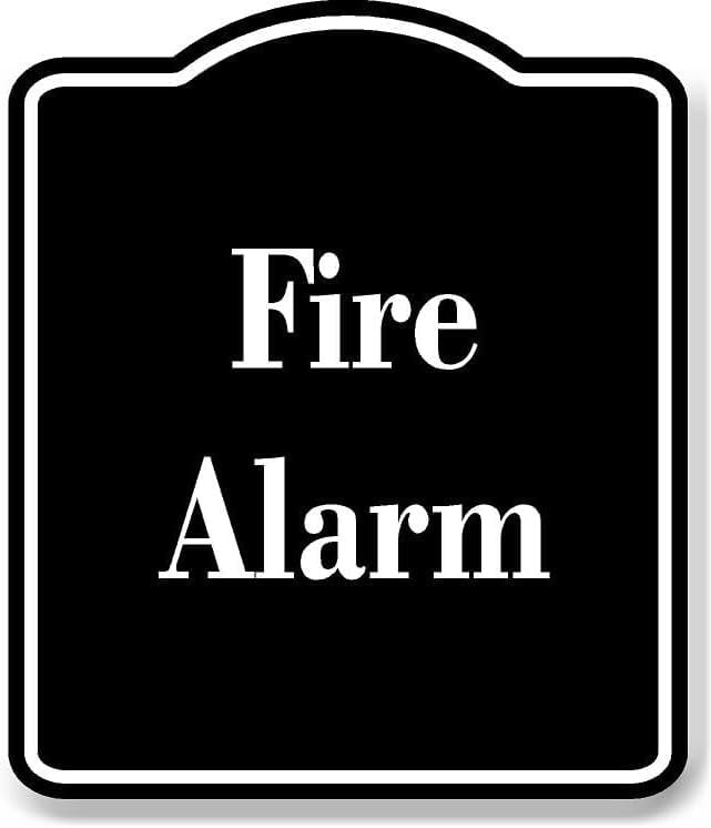 Fire Alarm BLACK Aluminum Composite Sign 20''x24'' - Walmart.com