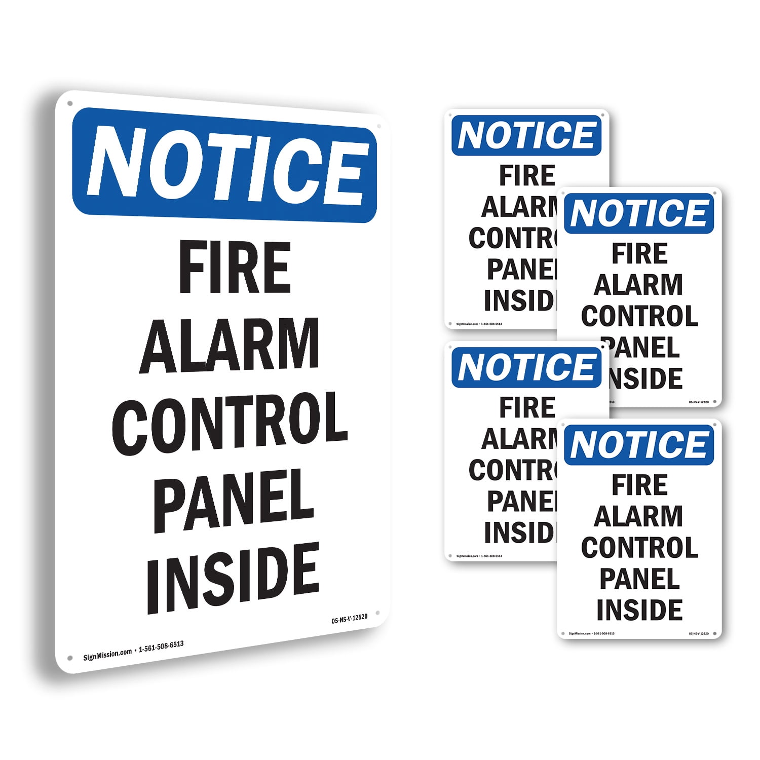 Fire Alarm Control Panel Inside OSHA Notice Rigid Plastic Sign 24 Inch ...