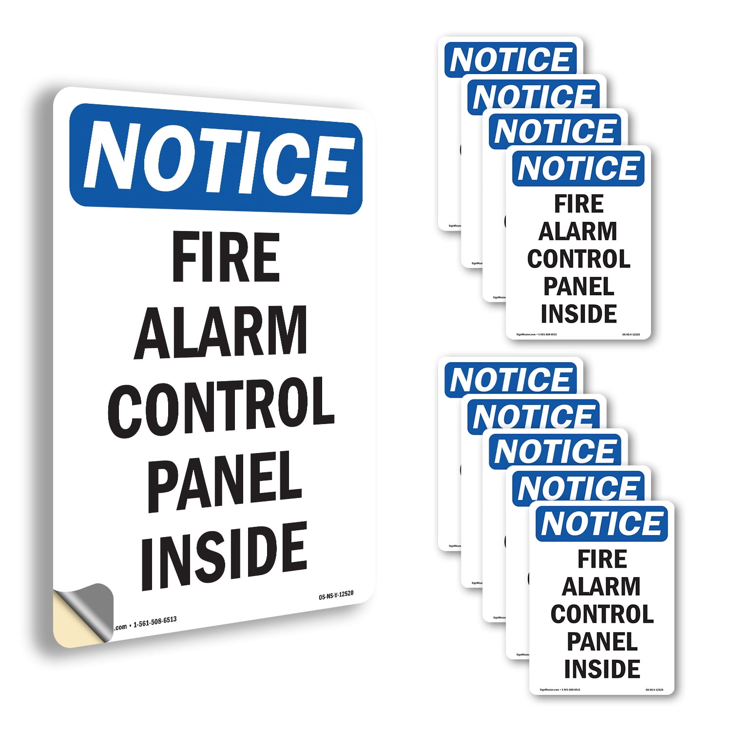 Fire Alarm Control Panel Inside OSHA Notice Vinyl Decal Label 24 Inch x ...