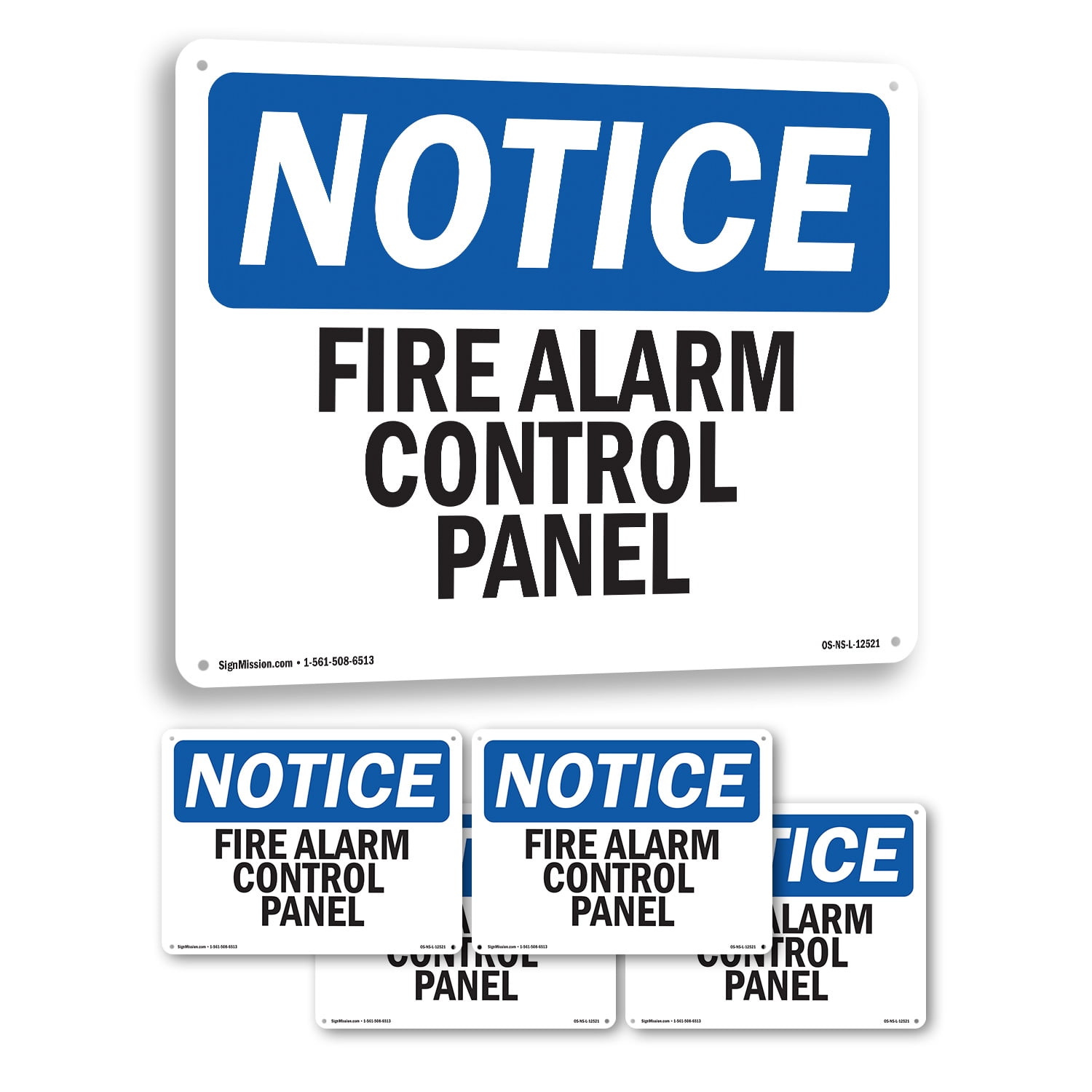Fire Alarm Control Panel OSHA Notice Aluminum Sign 10 Inch x 7 Inch - 5 ...