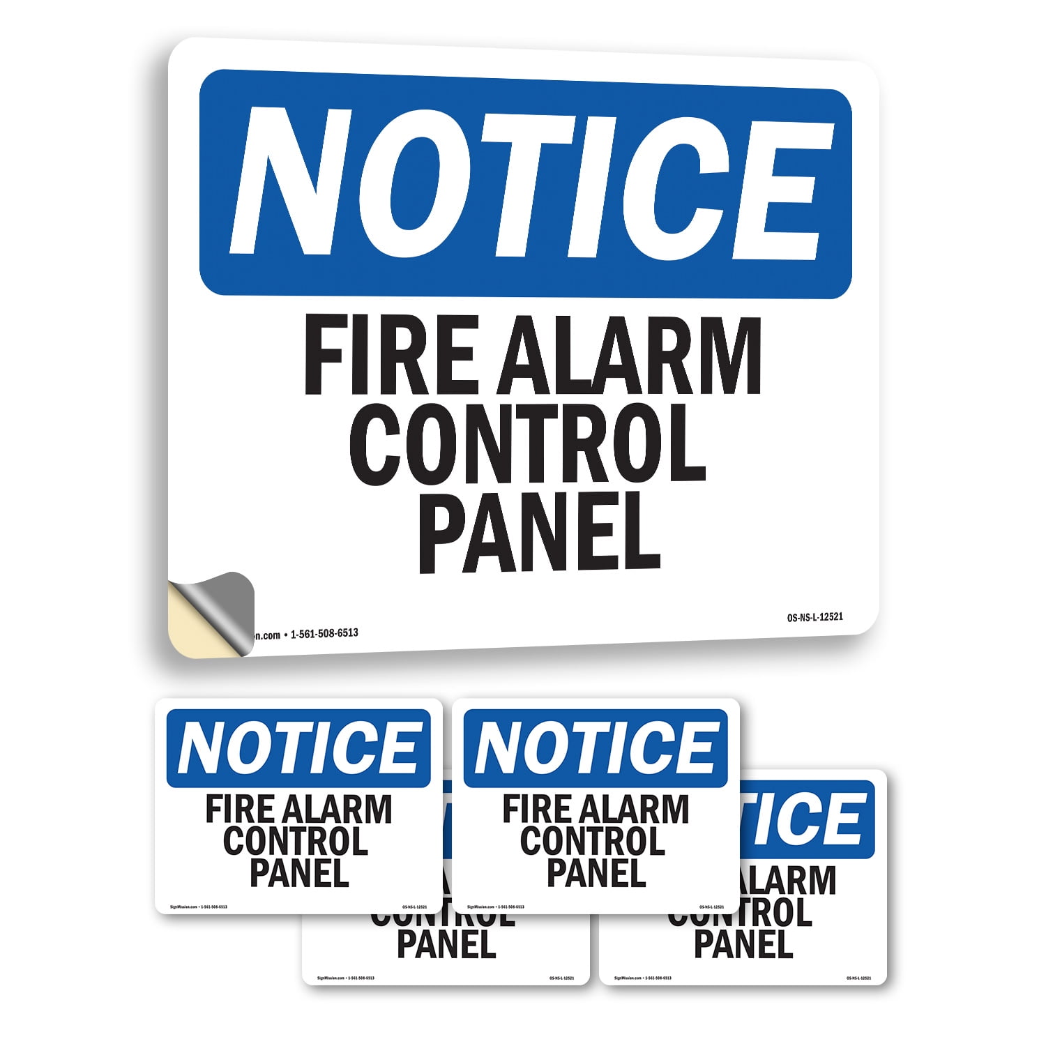 Fire Alarm Control Panel OSHA Notice Vinyl Decal Label 10 Inch x 7 Inch ...