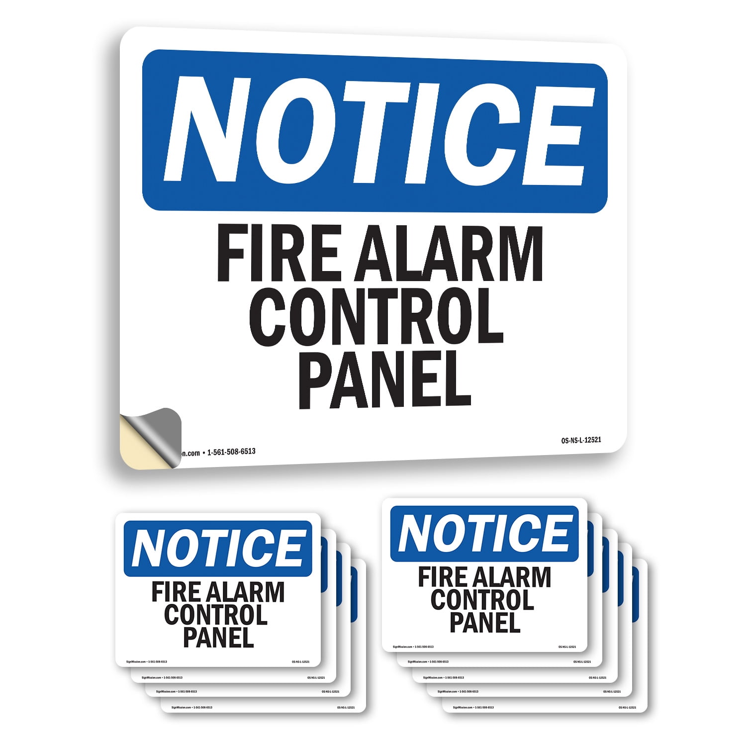 Fire Alarm Control Panel OSHA Notice Vinyl Decal Label 24 Inch x 18 ...