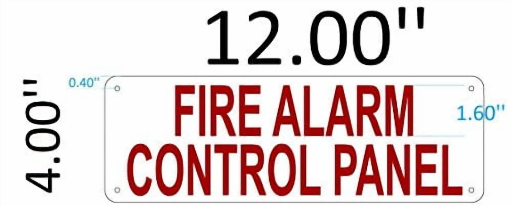 Fire Alarm Control Panel Sign -Facp Sign (White, Reflective, Aluminum ...