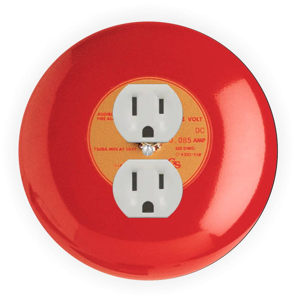 Fire Alarm Design - Round Light Switch Plate Cover - Outlet Cover ...