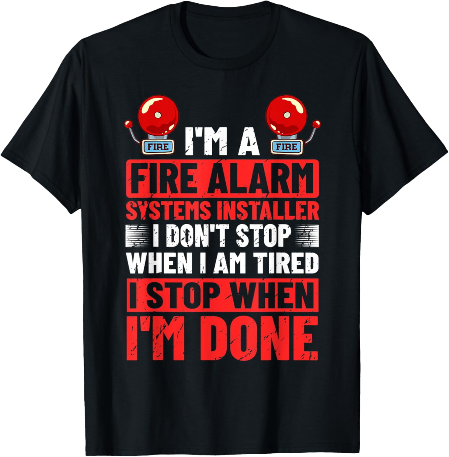 Fire Alarm Installer Systems Technician House Detector T-Shirt-3XL ...