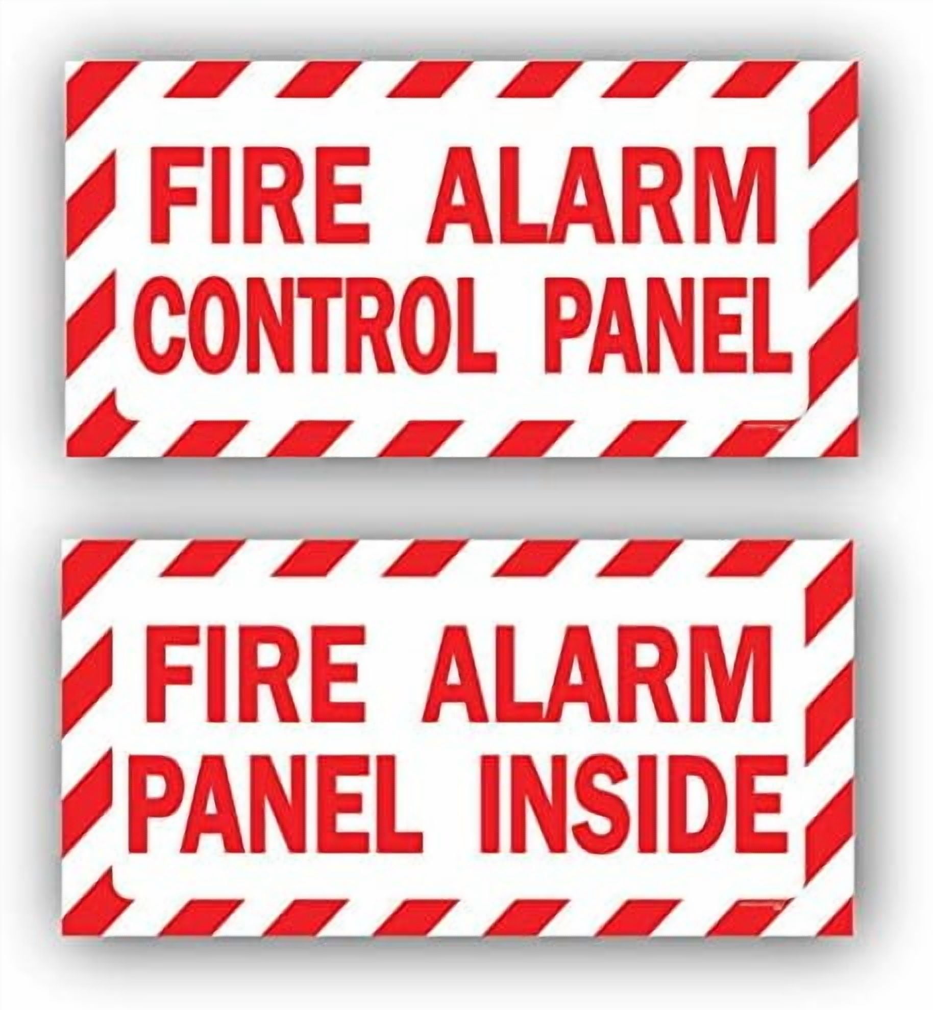 "Fire Alarm Panel Inside" & "Fire Alarm Control Panel" Sign Sticker ...