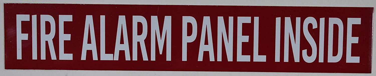 Fire Alarm Panel Inside Sign (RED,Double Sided Tape, Aluminium 2X11 ...