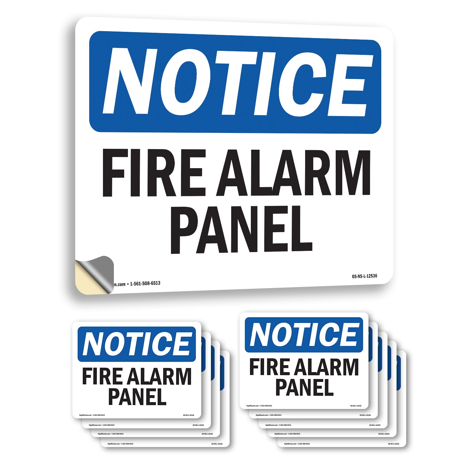 Fire Alarm Panel OSHA Notice Vinyl Decal Label 24 Inch x 18 Inch - 10 ...