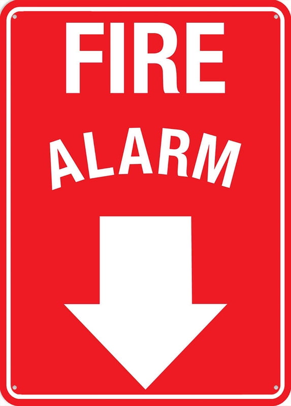 Fire Alarm Sign Outdoor Metal Sign - 12 X 8 Metal Signs For Business ...