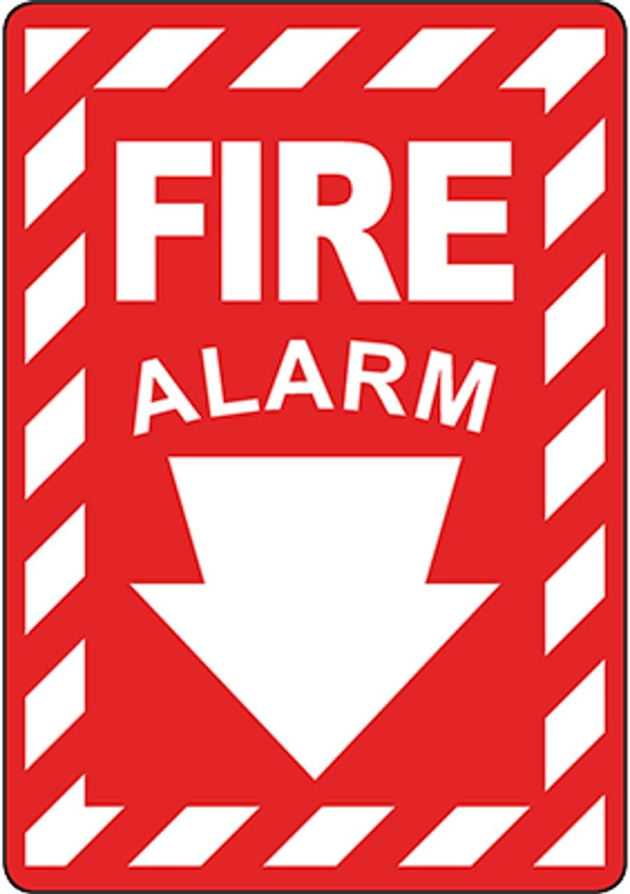 Fire Alarm Sign Safety Signs Fire Safety Signs 8x12 Inch Notice Danger ...