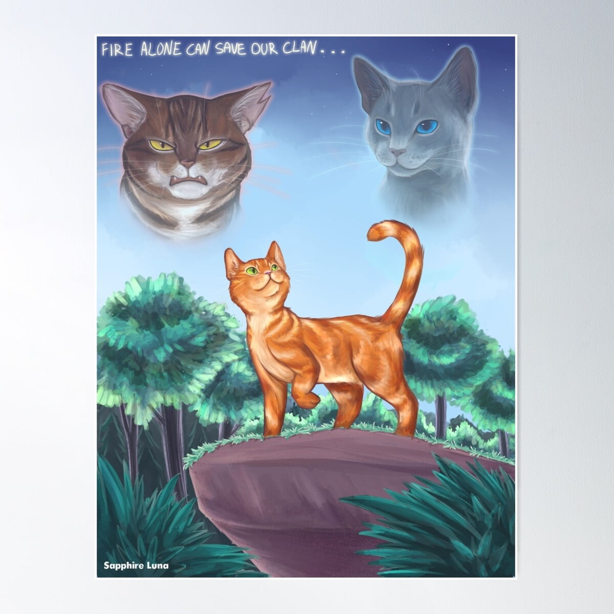 Fire Alone Poster Wall Art, Modern Wall Decor For Living Room Bedroom ...