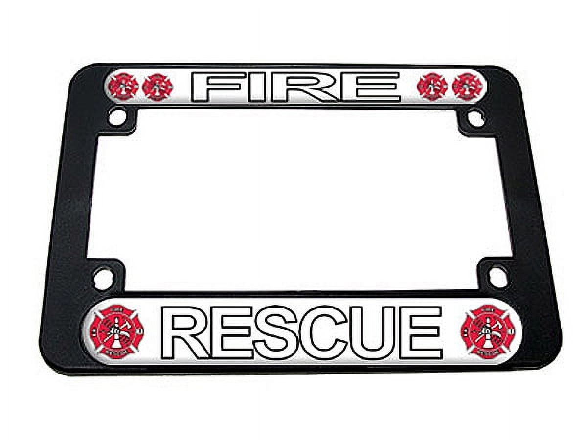 Fire And Rescue - Firefighter Motorcycle License Plate Frame - Walmart.com