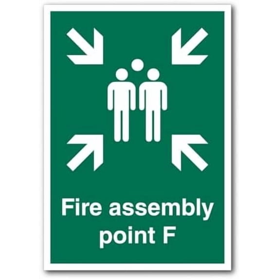 Fire Assembly Point F Sign Metal Tin Sign 8 x 12 inch for Industrial ...