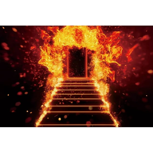 Fire Backdrop for Photography Dreamy Burning Flame Footstep Music Theme ...