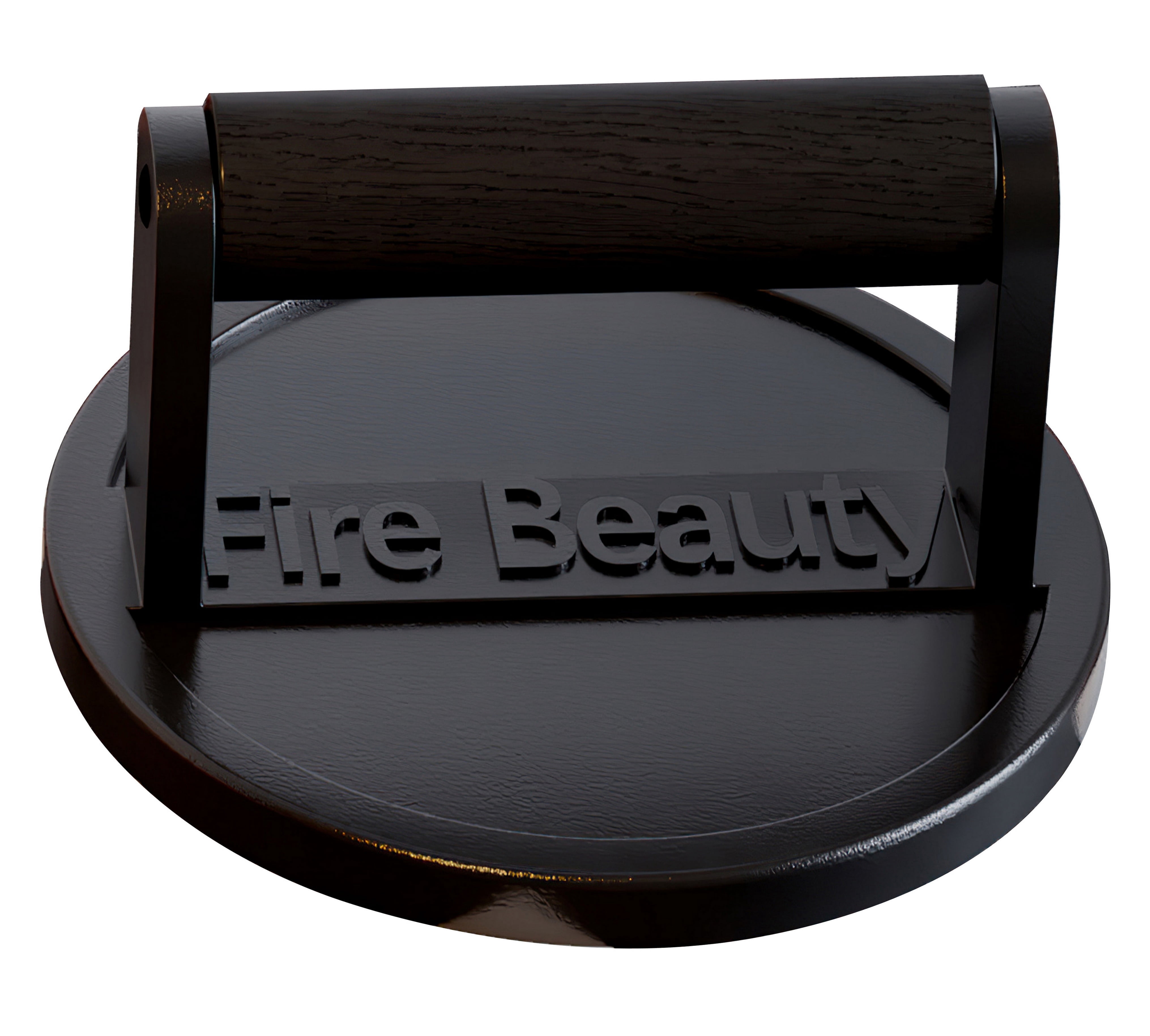 Fire Beauty Burger Press,6.5" Grill Press Enamel Surface,Cast Iron ...