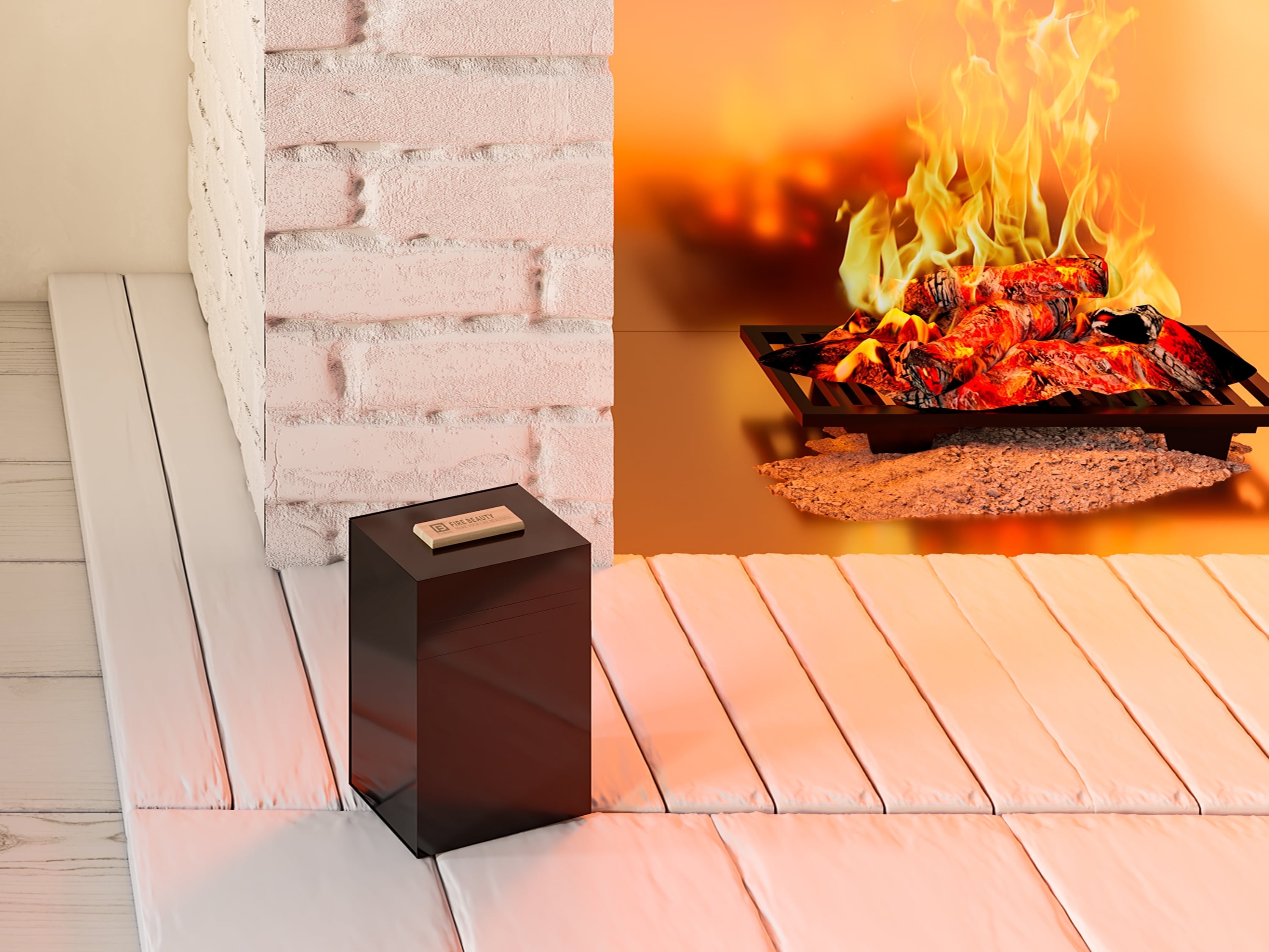 Fire Beauty Firelighter Storage Box,Metal Firelighters Container with ...