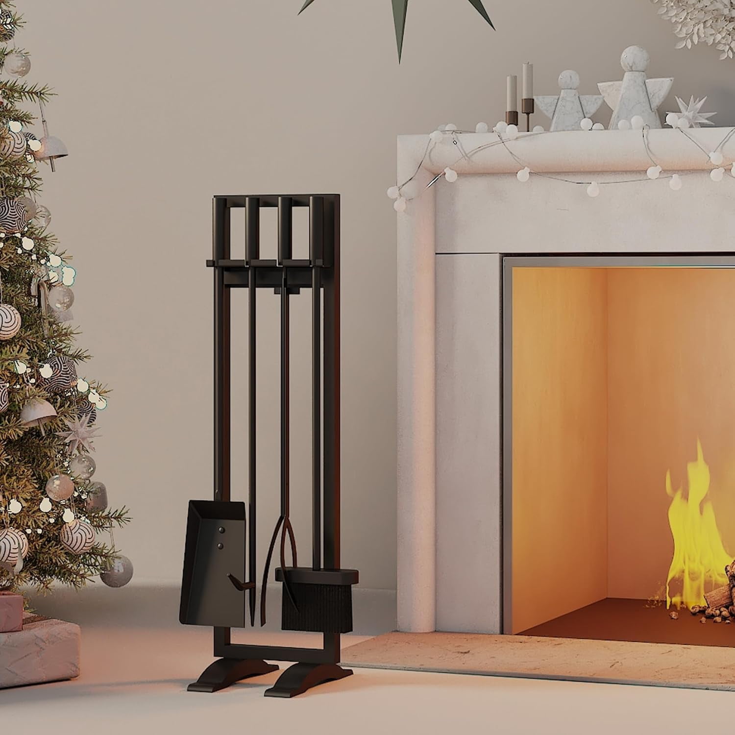 Fire Beauty Fireplace Tools Set 5 Pieces Fireside Accessories Fire Kit ...