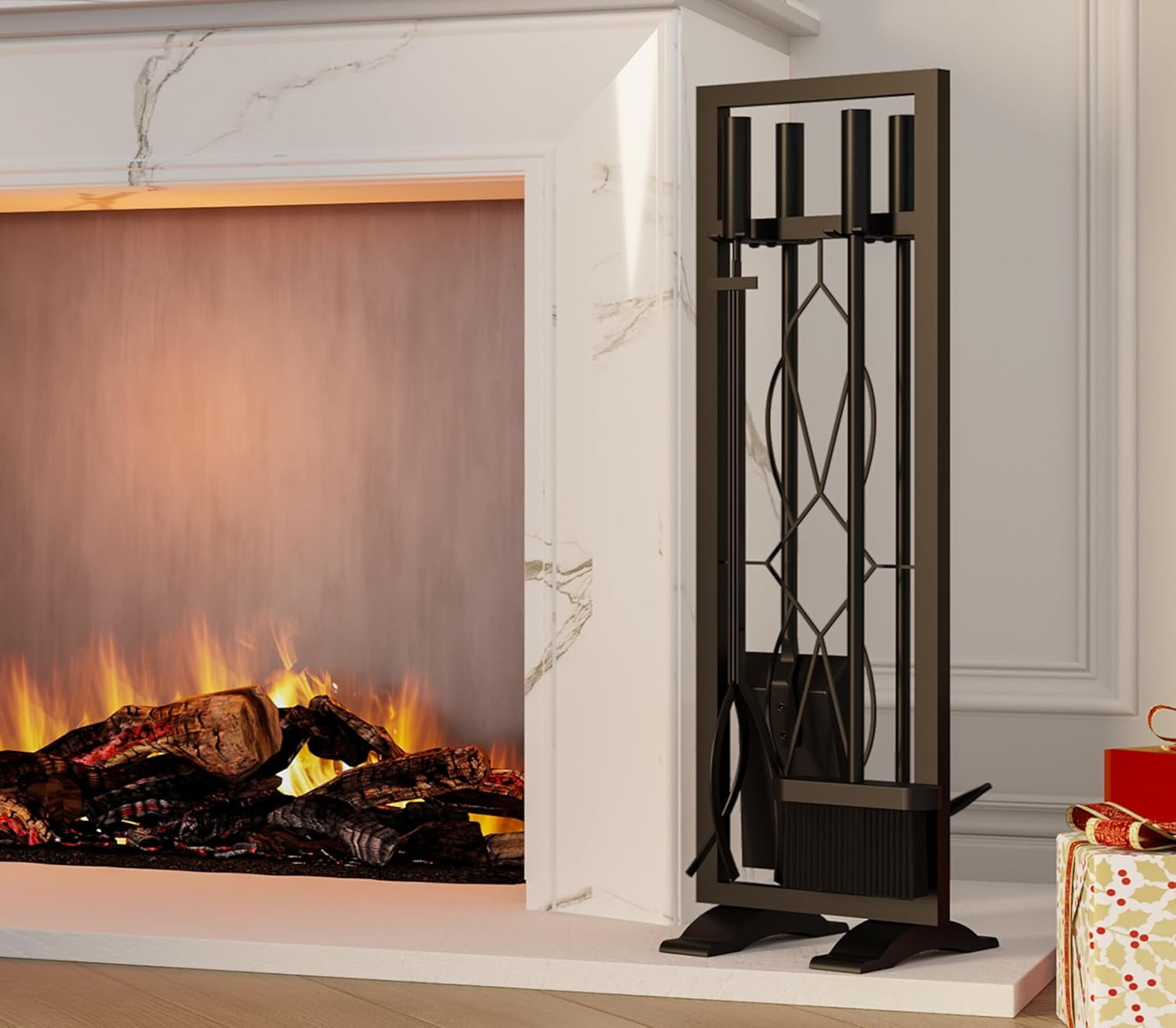 Fire Beauty Fireplace Tools Set 5 Pieces Fireside Accessories Fire Kit ...