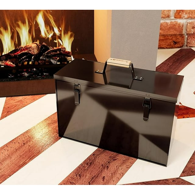 Fire Beauty Fireside Ash Carrier,Metal Ash Storage Box,3 Gallon Ash ...