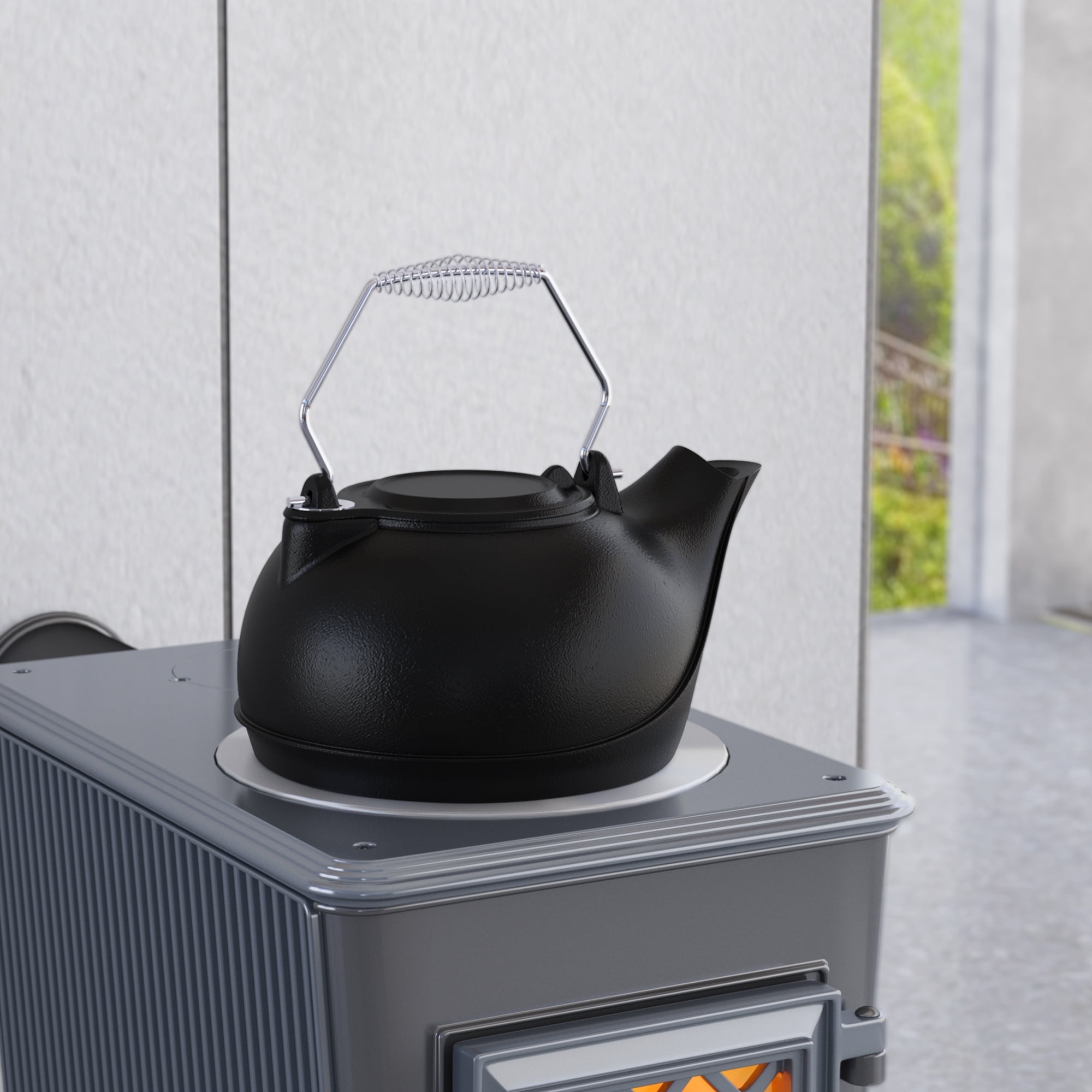 Fire Beauty Humidifying Iron Kettle，Stove Humidifier，Wood Stove Kettle ...