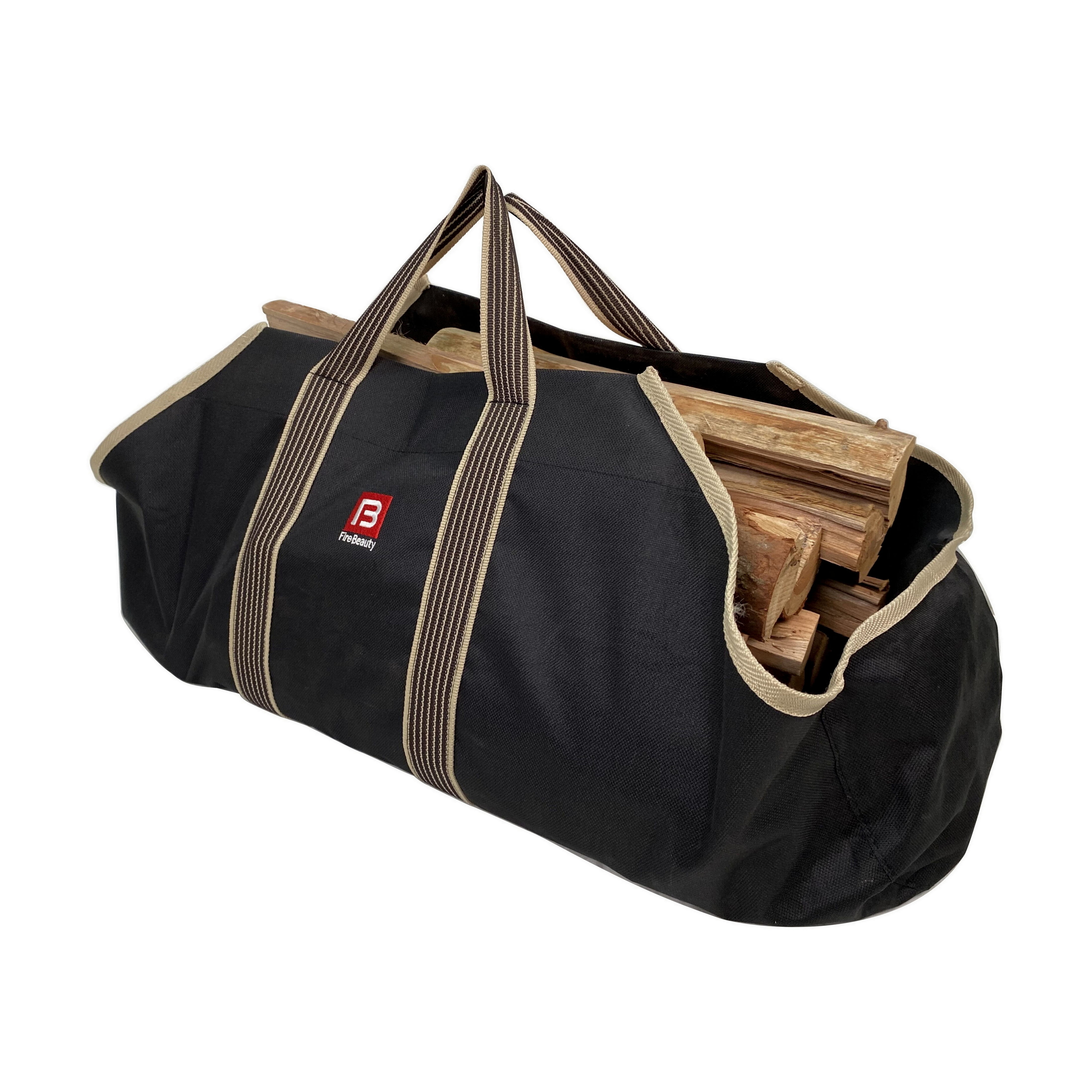 Fire Beauty GARDEN & HOME Large Canvas Log Tote Bag Carrier Indoor ...