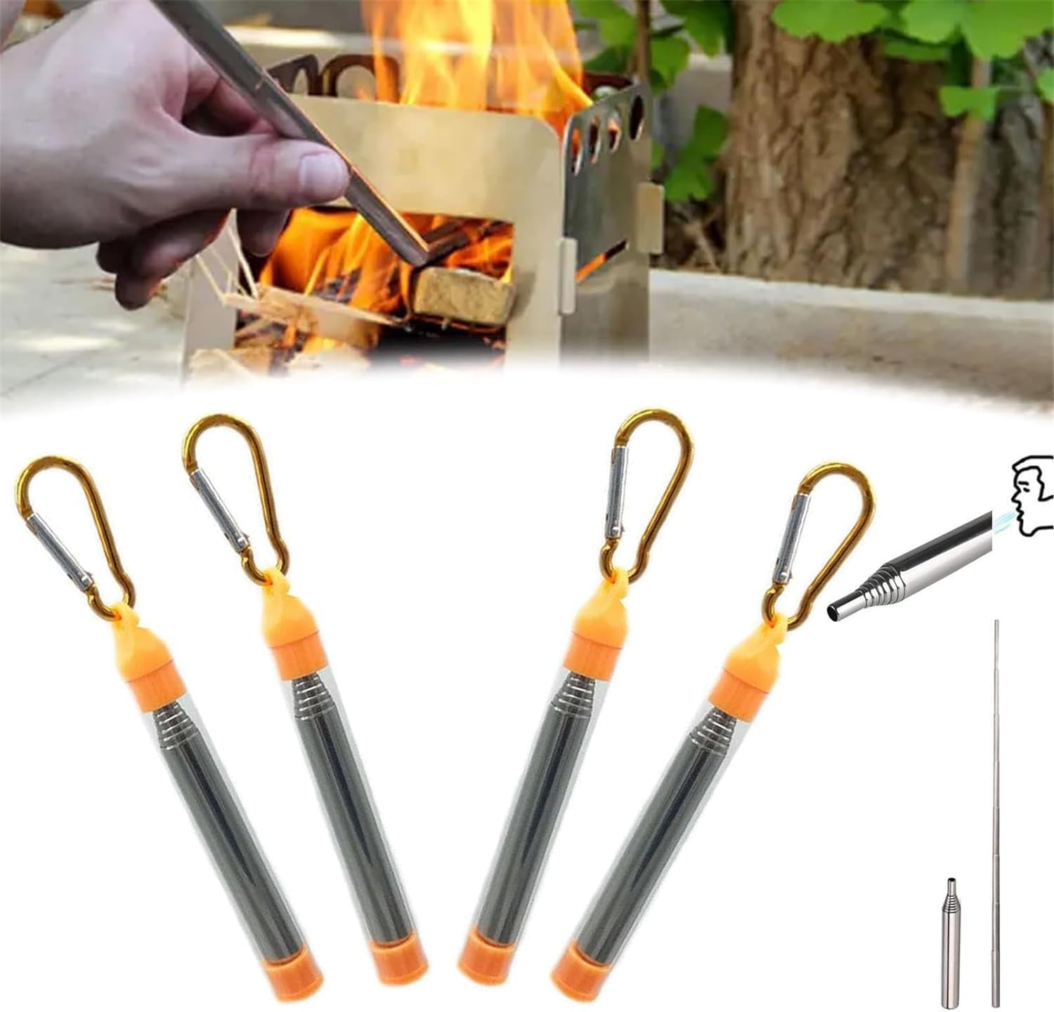 Fire Bellows Blowing Firestick, Telescoping Fire Blower, Magic Bellow ...