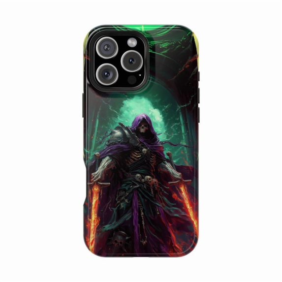 Fire Blade Warrior Twin Swords Intense Action Scene Case for iPhone 17 ...