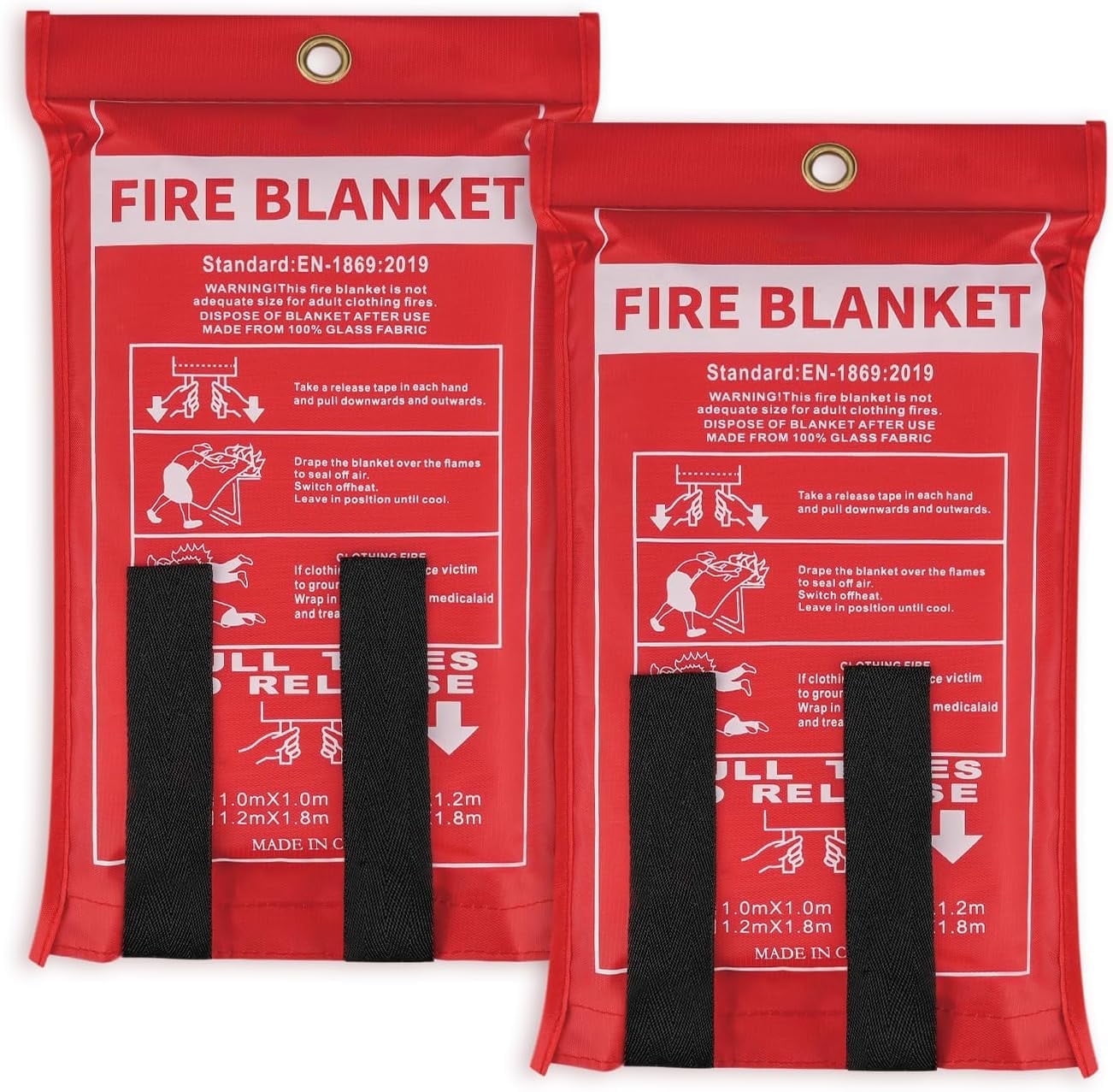 Fire Blanket, 40''×40'' Fiberglass Emergency Fireproof Gear, Flame ...