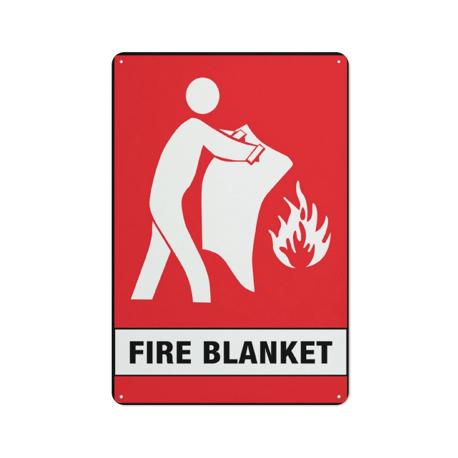 Fire Blanket Sign Sign, 8 X 12 Grade Sheeting Rust Free Aluminum ...