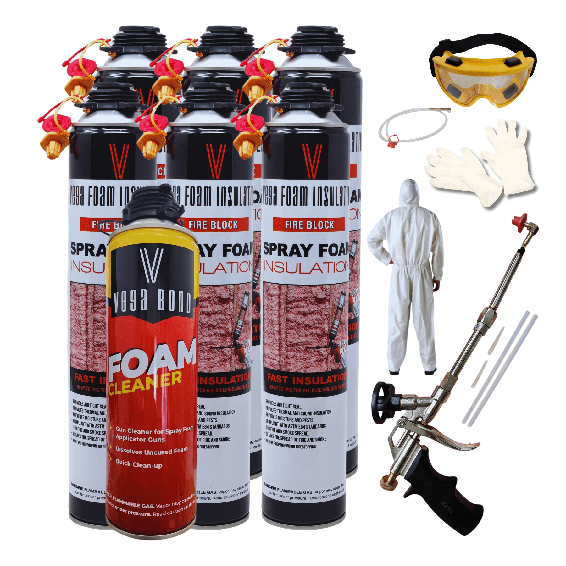 Fire Block Spray Foam Insulation Kit - Closed Cell Thermal and Sound ...