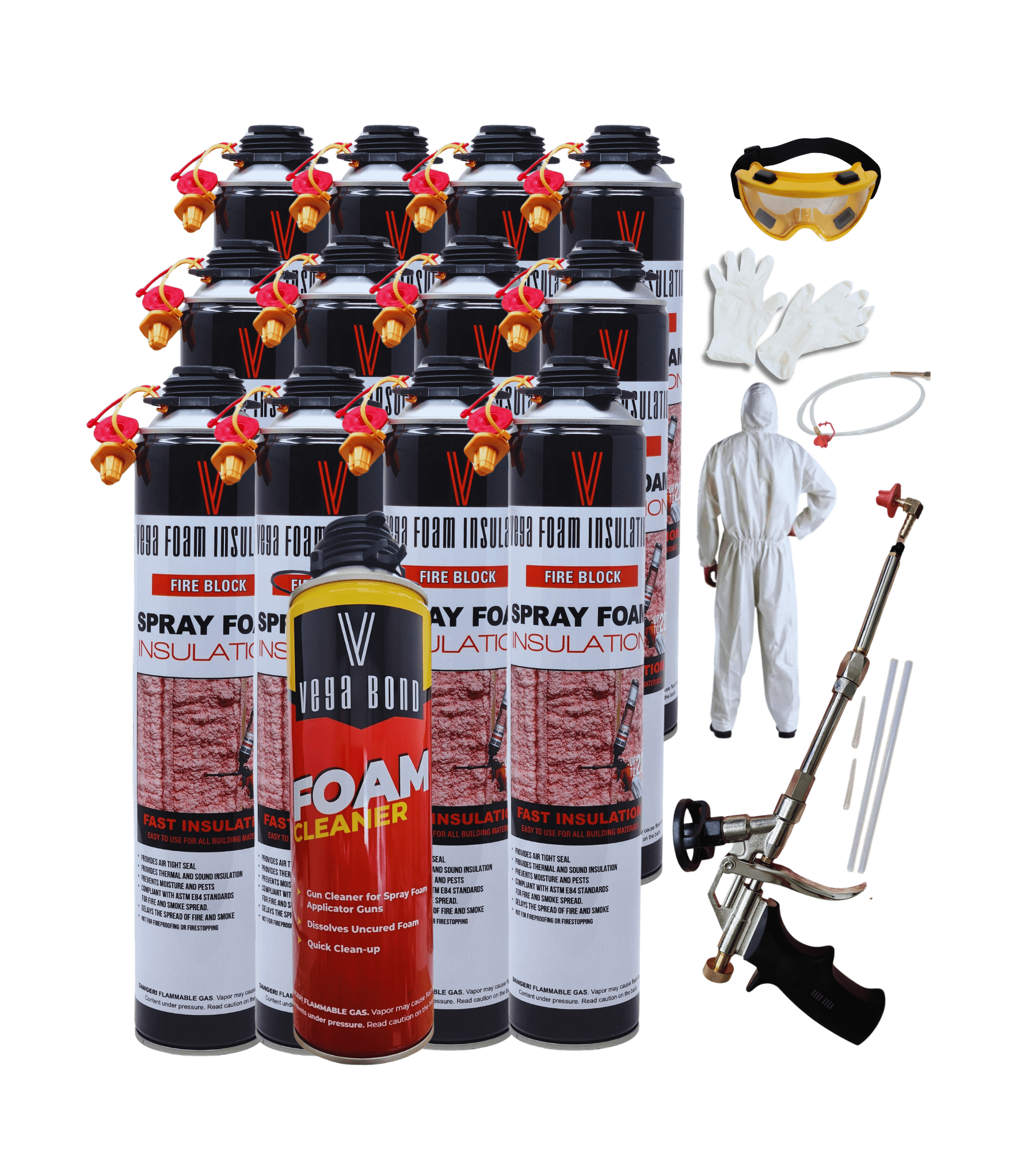 Fire Block Spray Foam Insulation Kit - Closed Cell Thermal and Sound ...