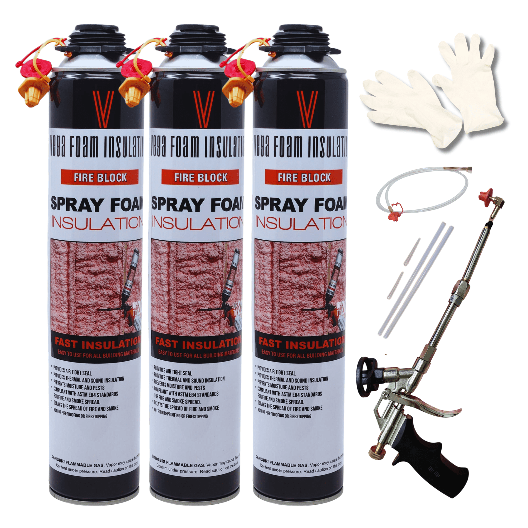 Fire Block Spray Foam Insulation Kit - Closed Cell Thermal and Sound ...