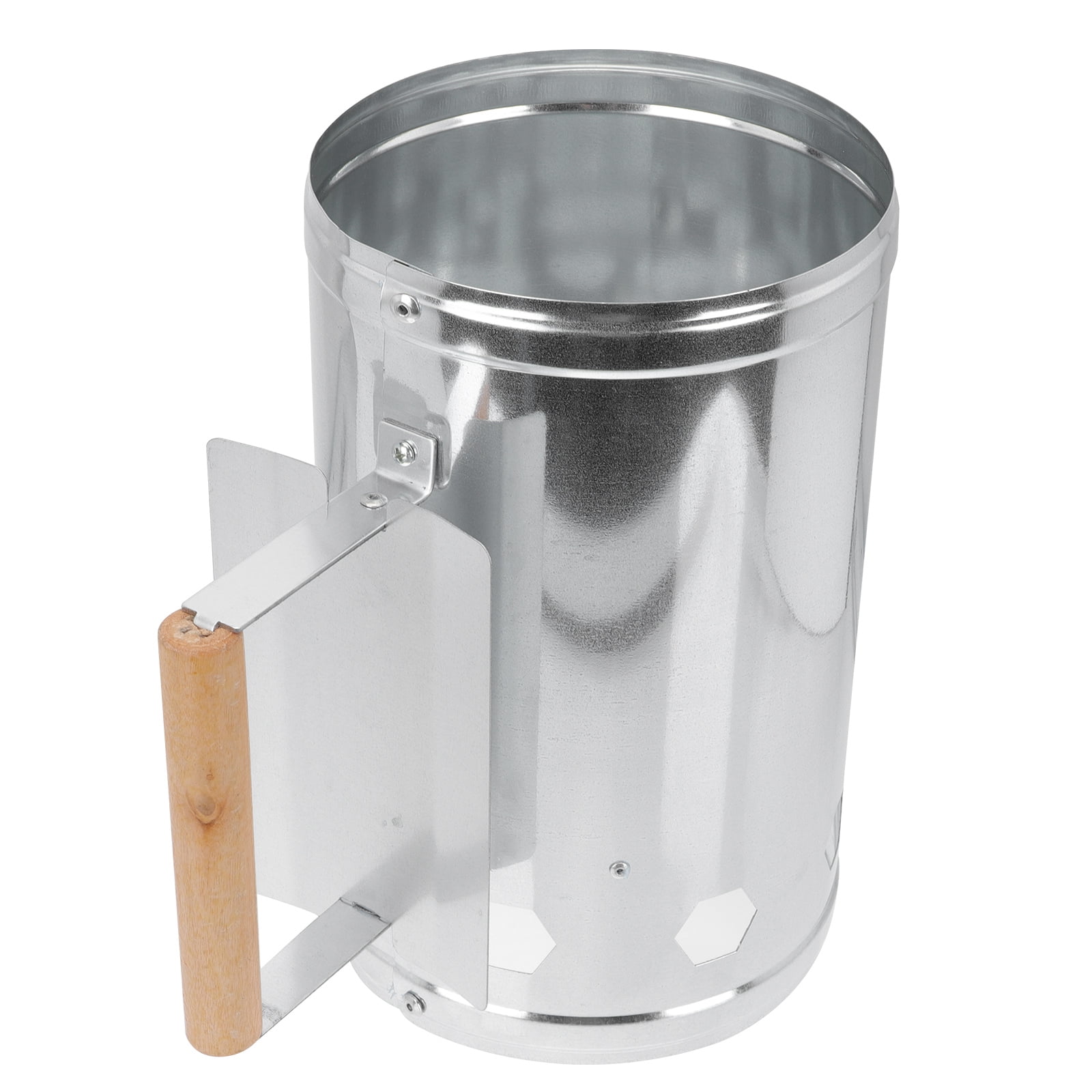 Fire Briquette Starters Chimney Lighter Basket Bbq Charcoal Silver ...