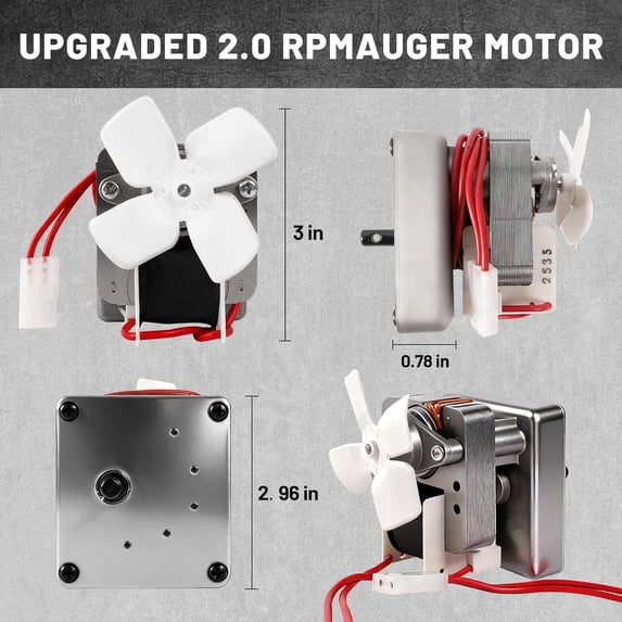 Fire Burn Pot, Hot Rod Ignitor, Upgraded 2.0 RPM Auger Motor,Induction ...