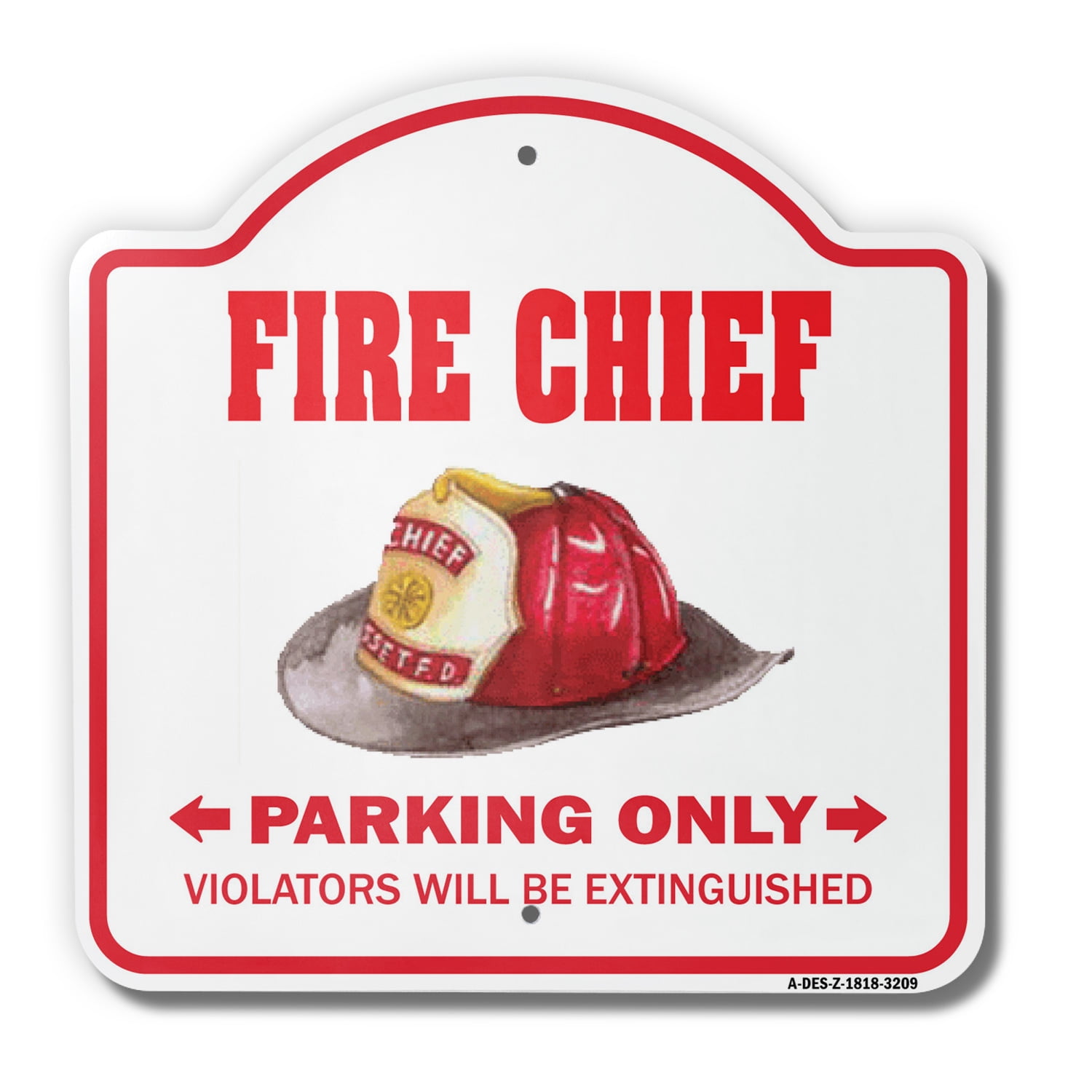 Fire Chief 18" X 18" Heavy-Gauge Aluminum Architectural Sign ...