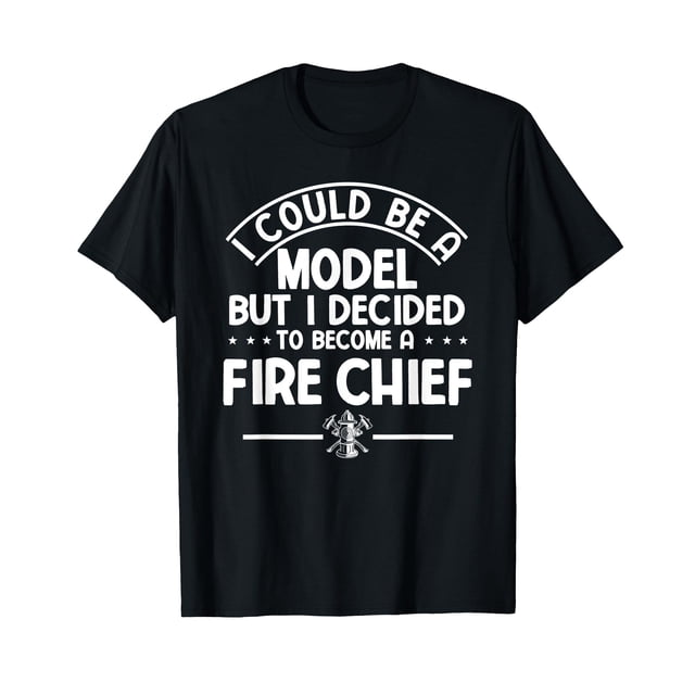 Fire Chief Commanding Officer Fireman Firefighter Model T-Shirt ...