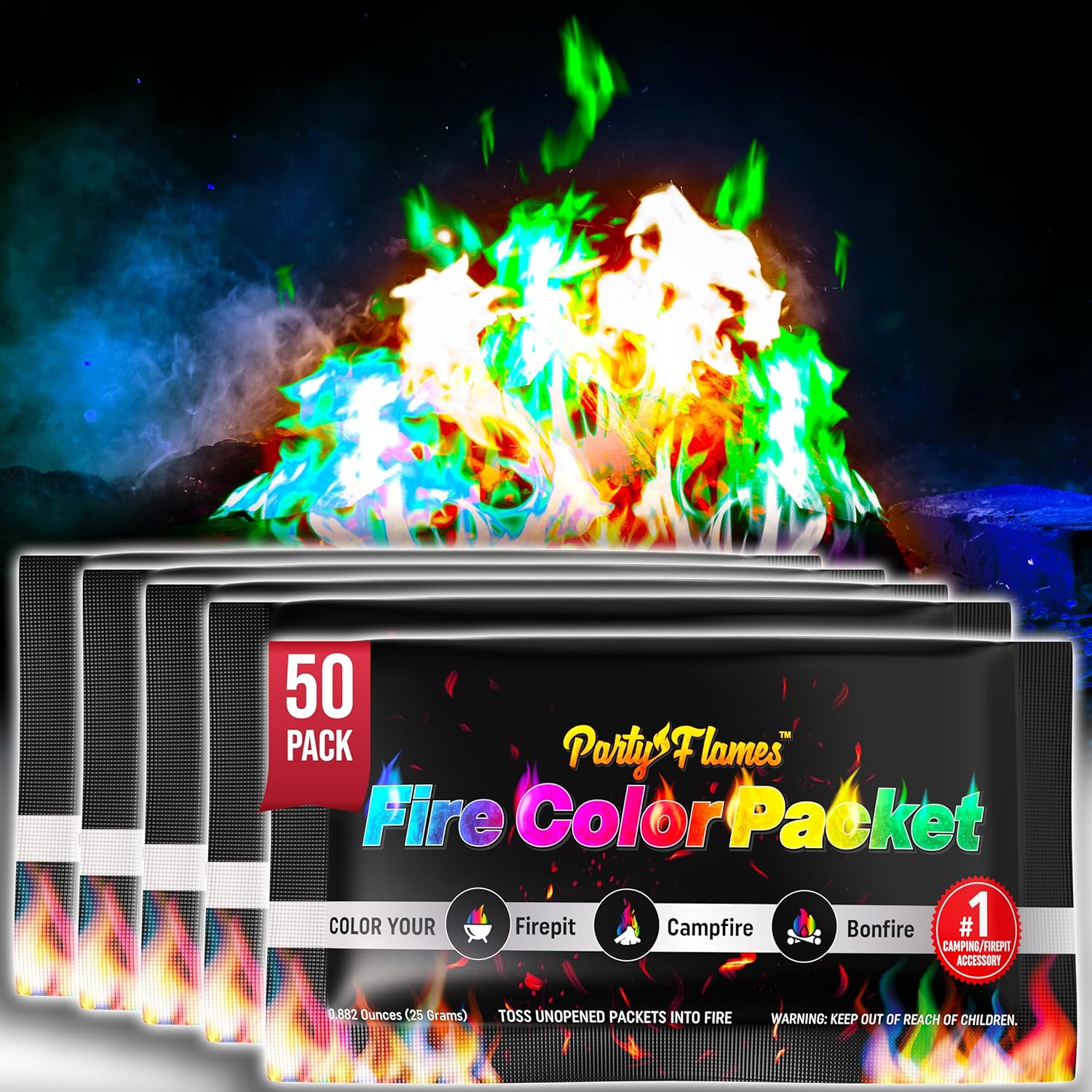 Fire Color Changing Packets (50 Pack) - Perfect for Any Campfire ...