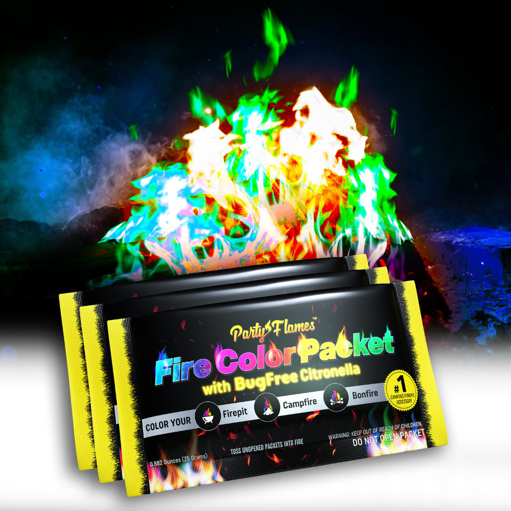 Party Flames Fire Color Changing Packets with Citronella, 25 Pack ...