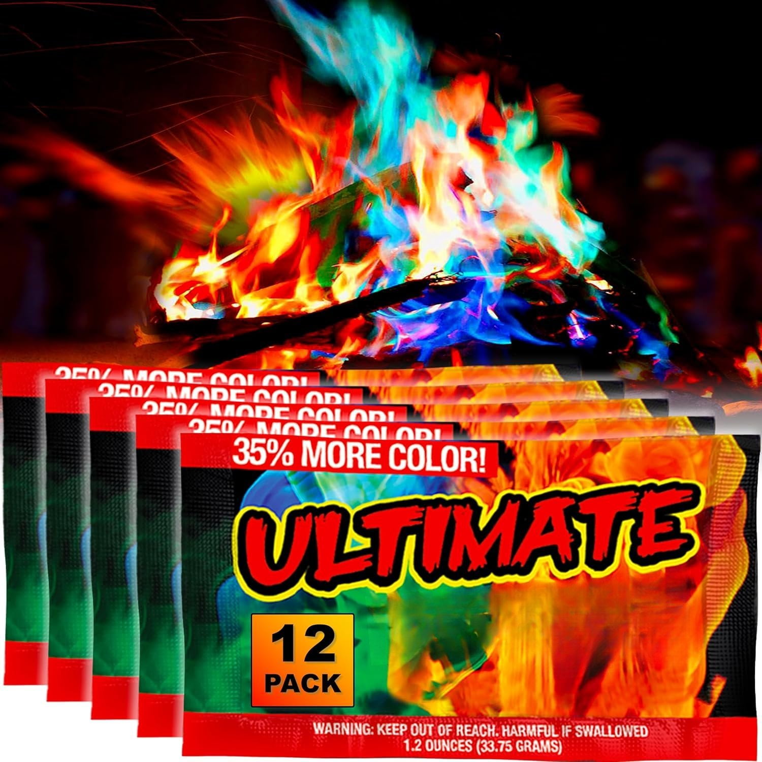 Fire Color Packets ( 12 ), Multi-Color Fire for Fire Pits, Campfires ...