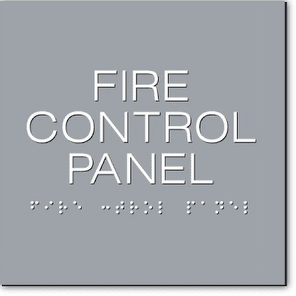 Fire Control Panel Sign-Gray / White (1 Unit) - Walmart.com