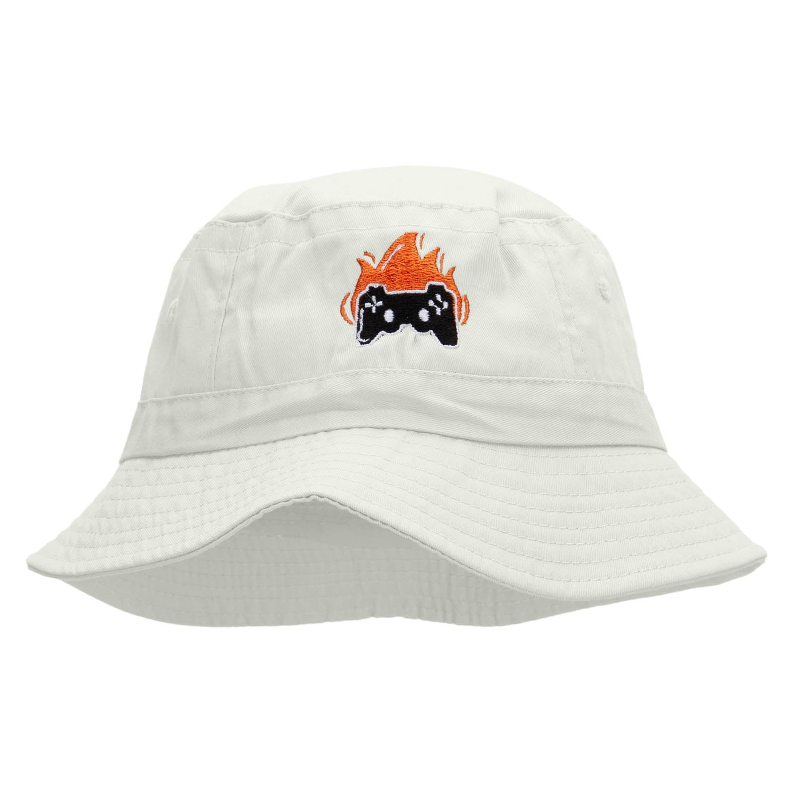 Fire Controller Embroidered Bucket Hat - White OSFM - Walmart.com