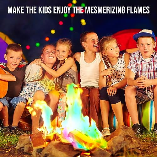 Fire Dazzle Fire Color Changing Packets for Fire Pit - 50 Pack Color ...