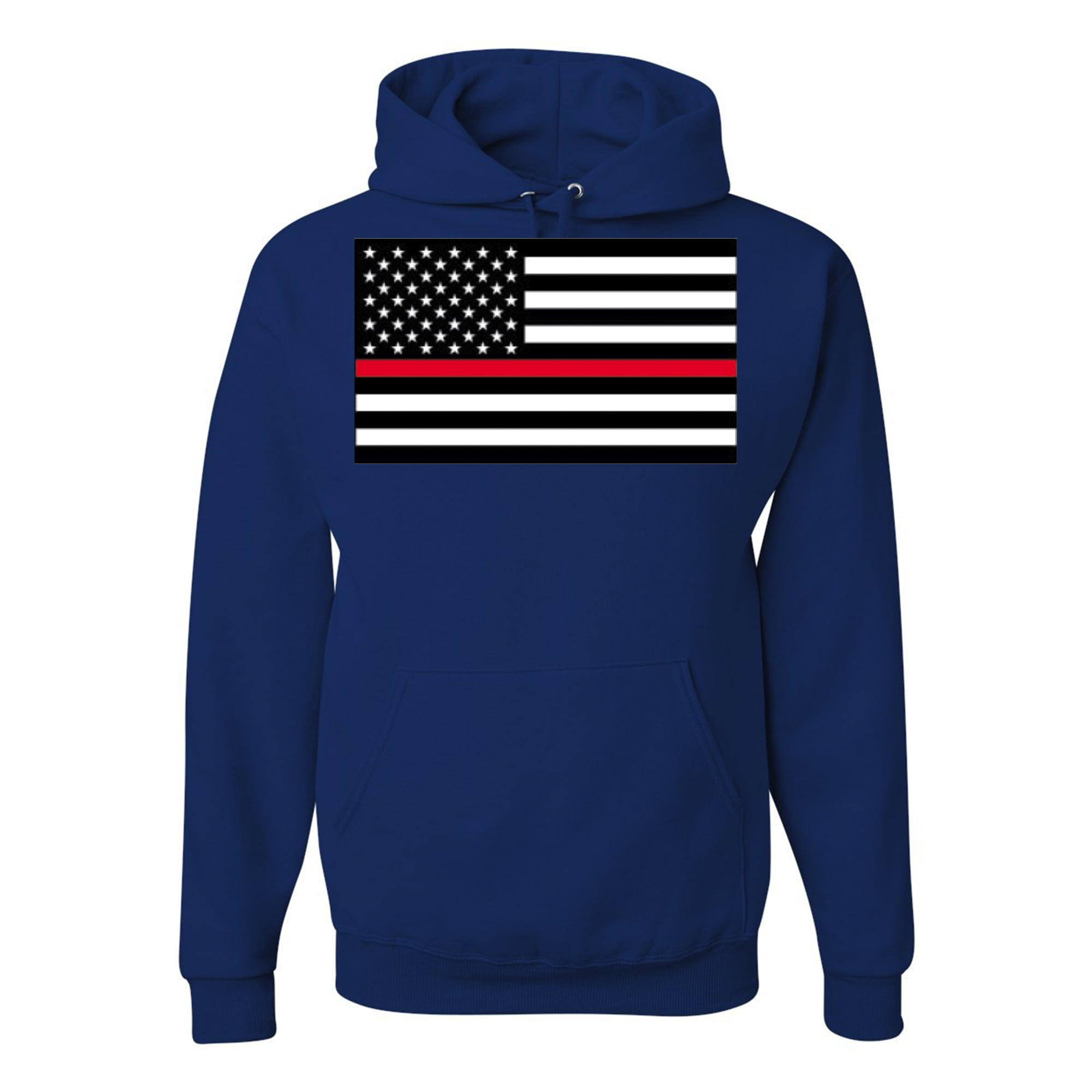 Fire Department American Flag Usa Patriotic Mens Hoodies, Royal Blue ...