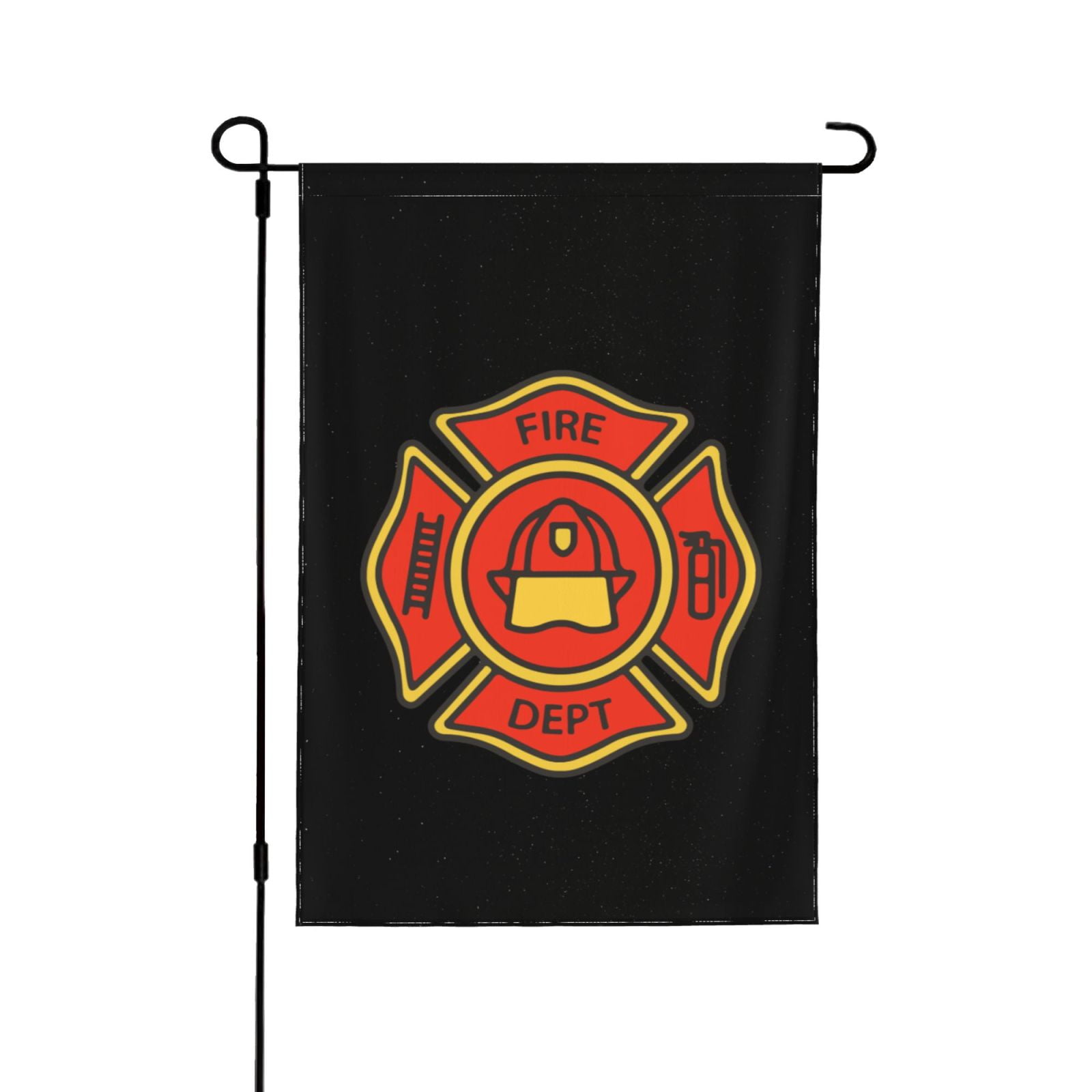 Fire Department Badge Icon Garden Flag 12.5 X 18 Inch Double Sided ...