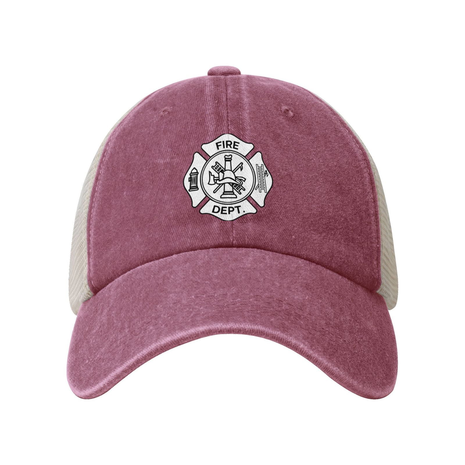 Fire Department Badge Unisex Cowboy Mesh Baseball Cap Adjustable ...