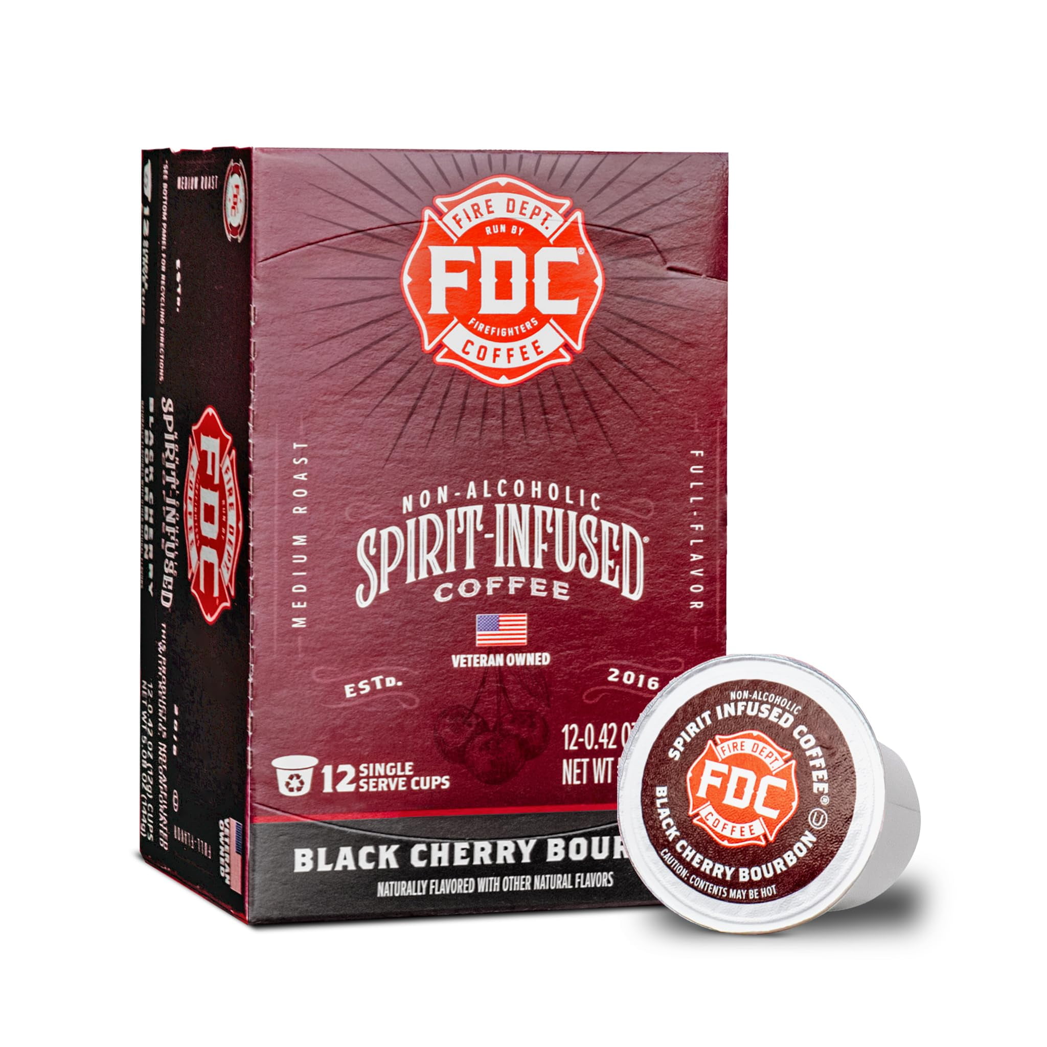 Fire Department Coffee - Black Cherry Bourbon Coffee K Cups - Gives ...