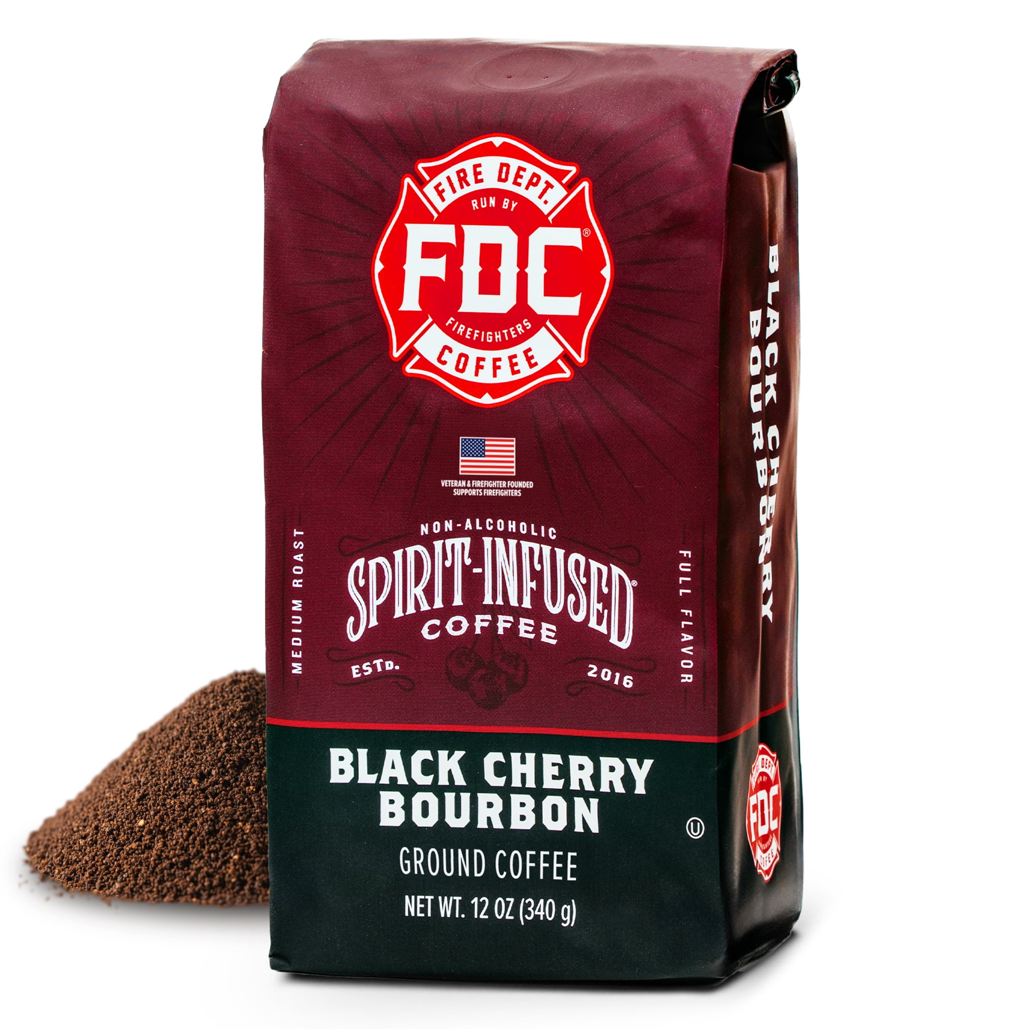 Fire Department Coffee Black Cherry Bourbon Infused 12 oz Medium Roast ...