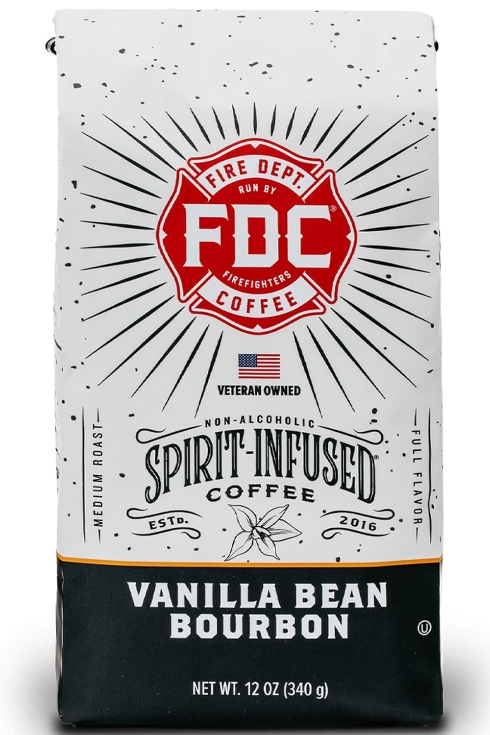 Fire Department Coffee, Vanilla Bean Bourbon Infused Whole Bean Coffee ...