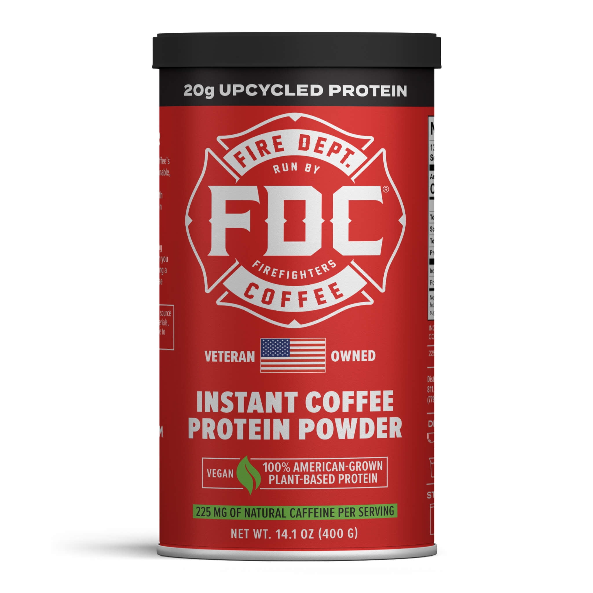 Fire Department Coffee, Instant Coffee Protein Powder, Vegan, 14.1 oz ...
